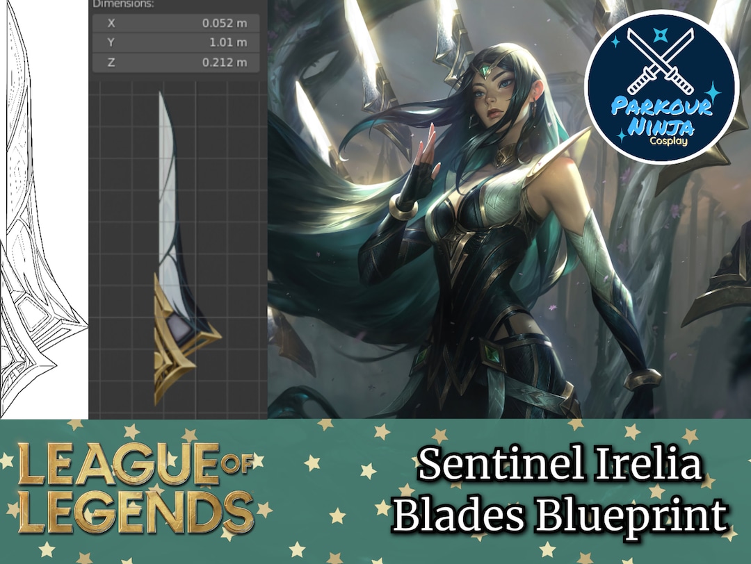 Plantilla de Cosplay Sentinel Irelia Blade Only Blueprint for Cosplay ...