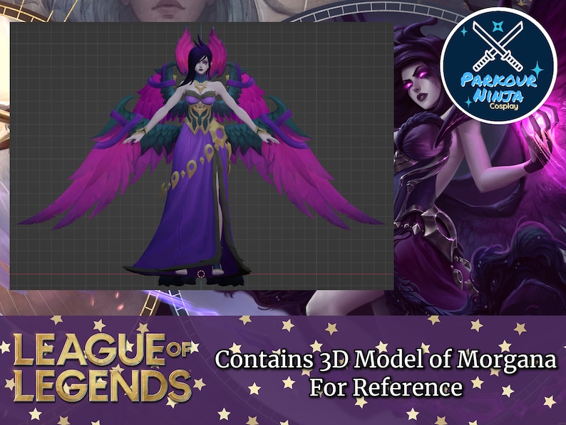 Morgana Accessories Template | Pepakura | 3D Printing | League of ...