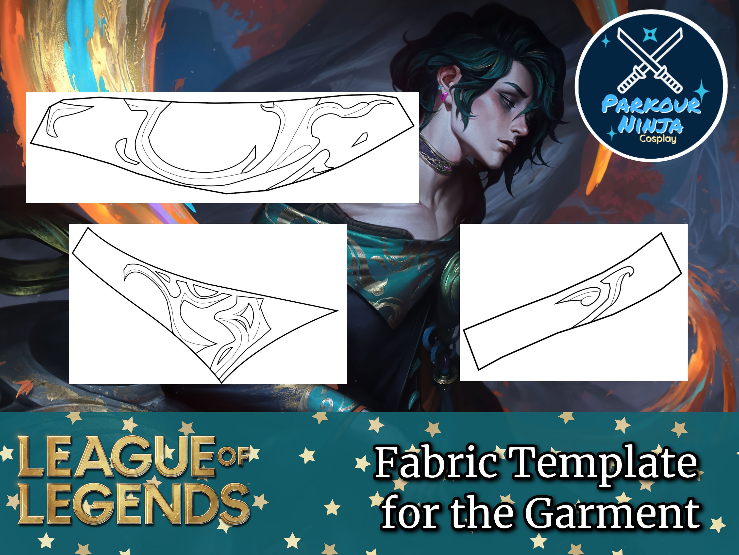 Hwei Cosplay Template | Pepakura | Blueprint | League of Legends - Etsy
