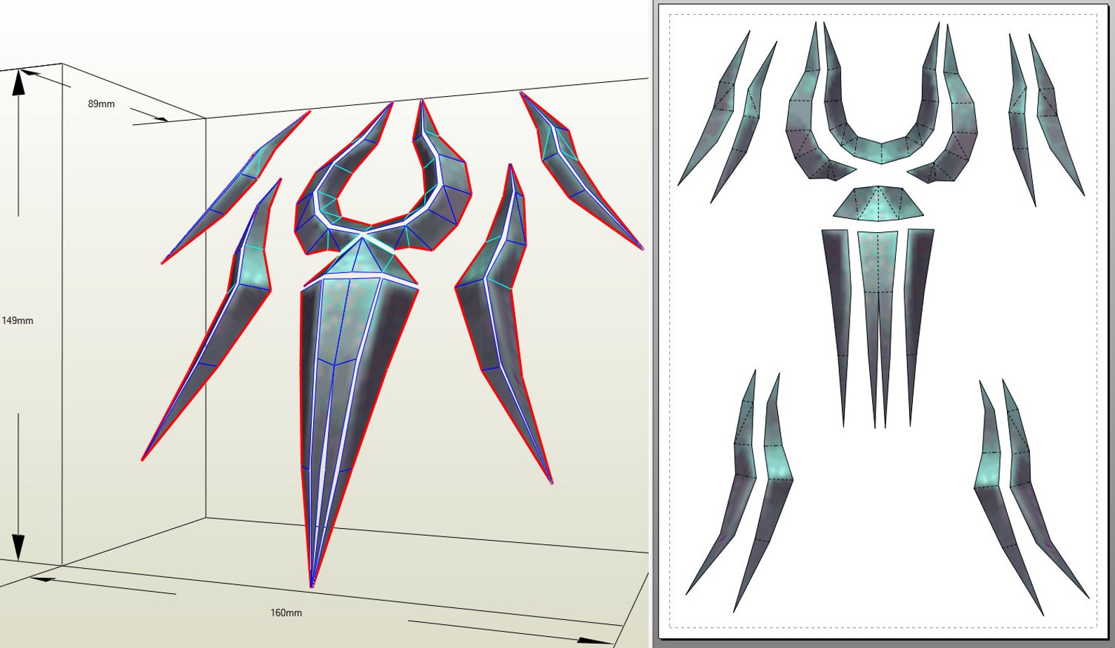 Heartsteel Kayn Template | Pepakura | Blueprint | League of Legends ...