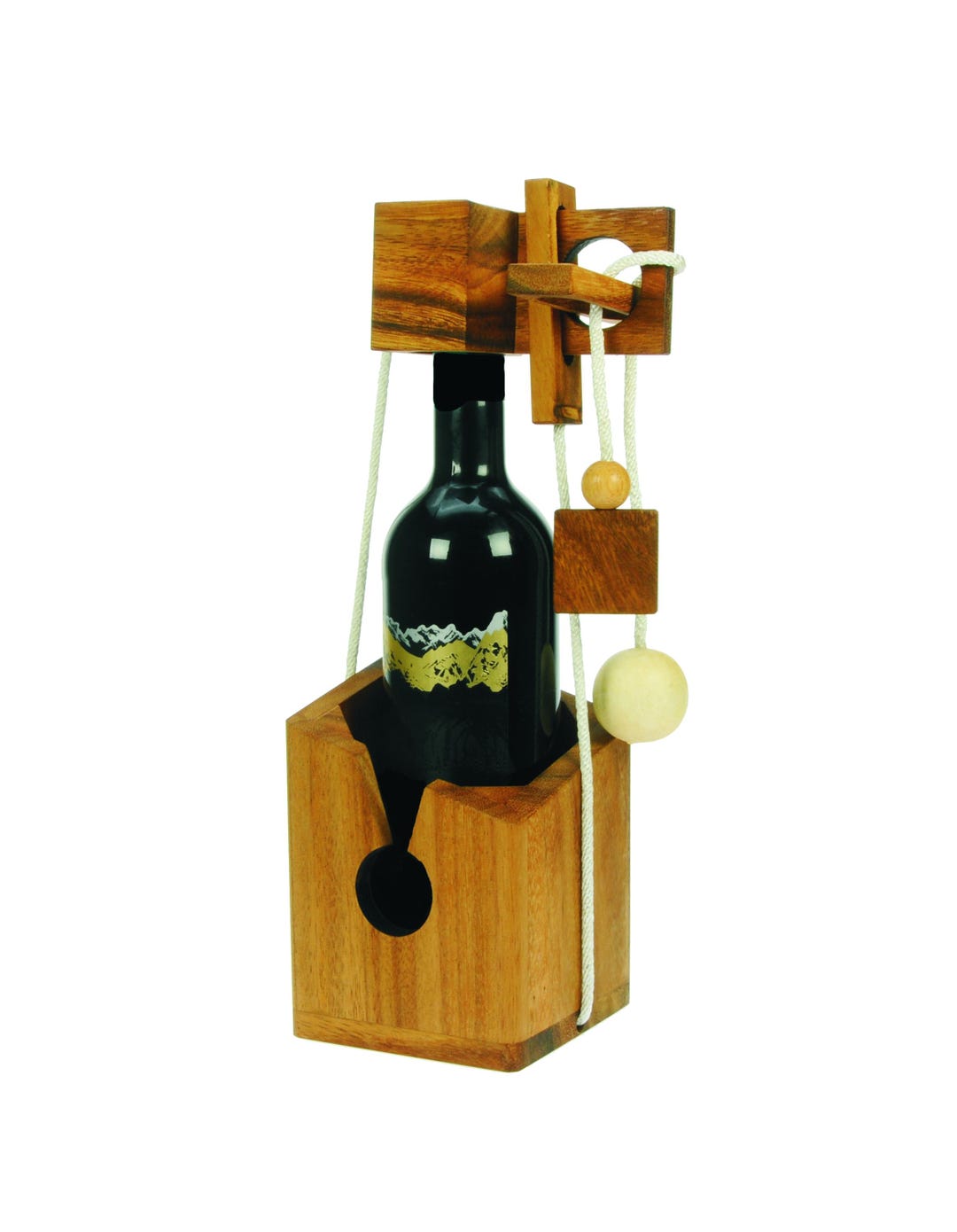 Wooden Wine Bottle Puzzle – Brain Teaser Escape Game - Etsy UK