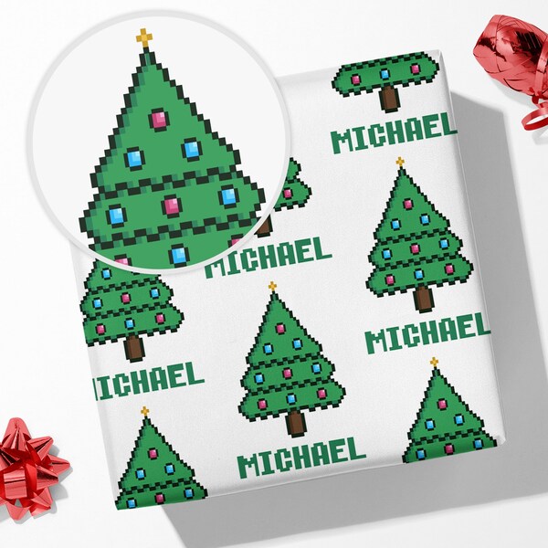Pixel Wrapping Paper - Etsy