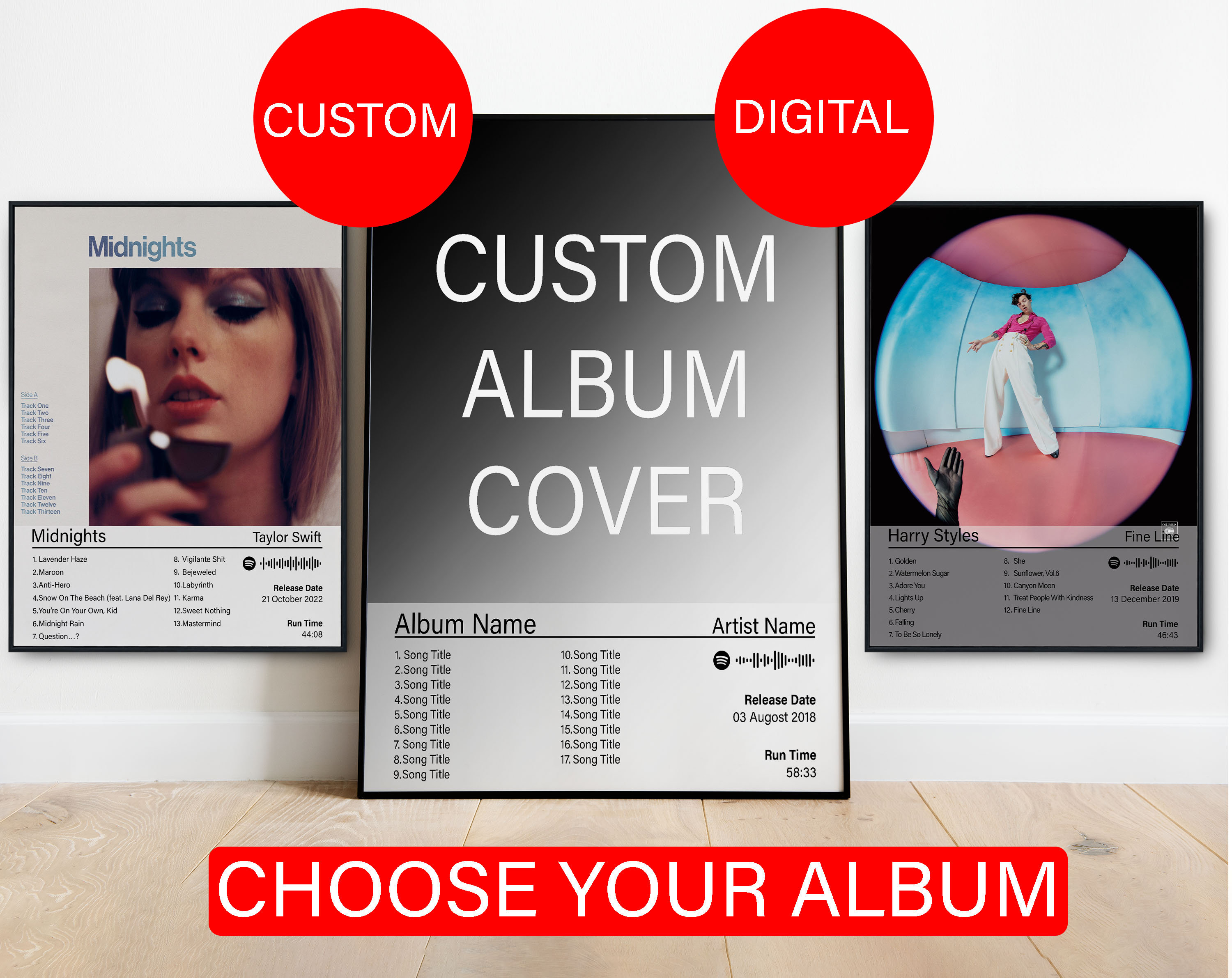 Album Cover Poster Digital Download Music Gifts Choose - Etsy