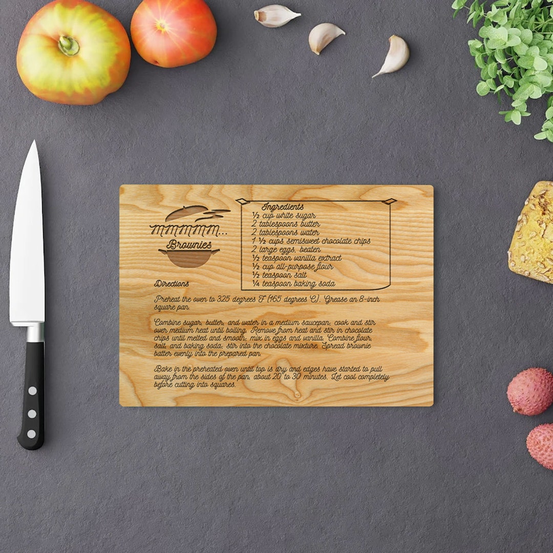 Custom Recipe Tempered Glass Cutting Board Personalized Kitchen Decor ...