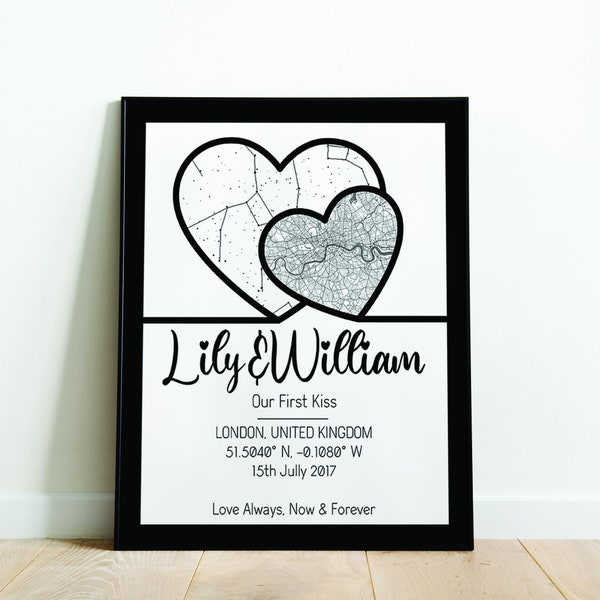 Couples Night We Met Poster - Etsy