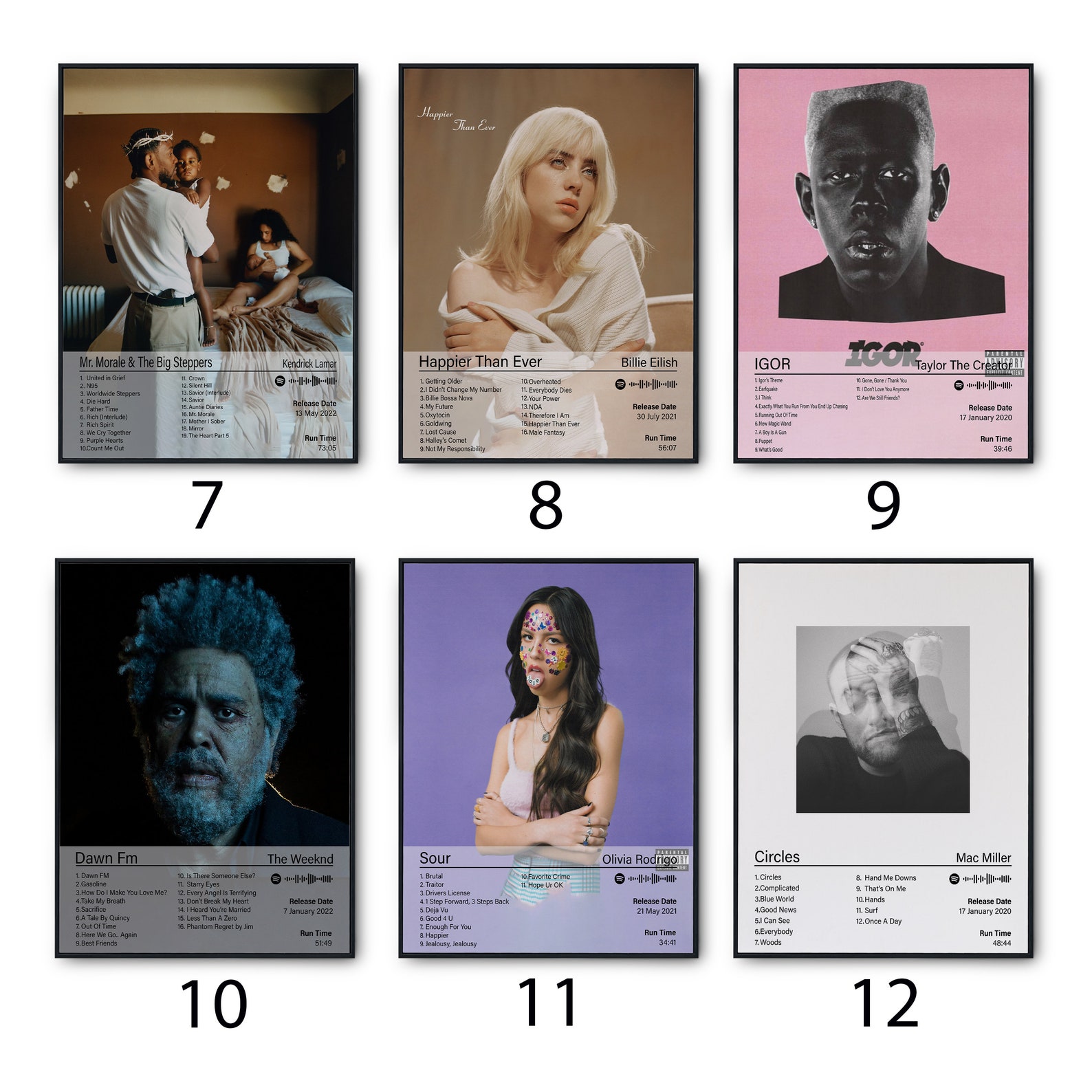 Album Cover Poster Digital Download, Music Gifts Choose Favorite Singer ...