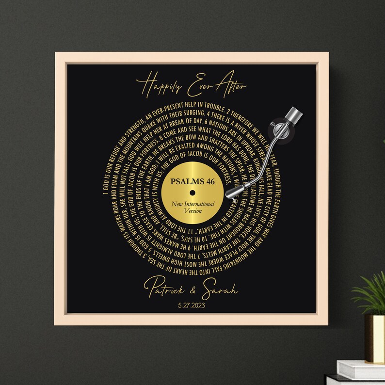 Framed Bible Chapter Anniversary and Wedding Gift Canvas Print in Vinyl ...