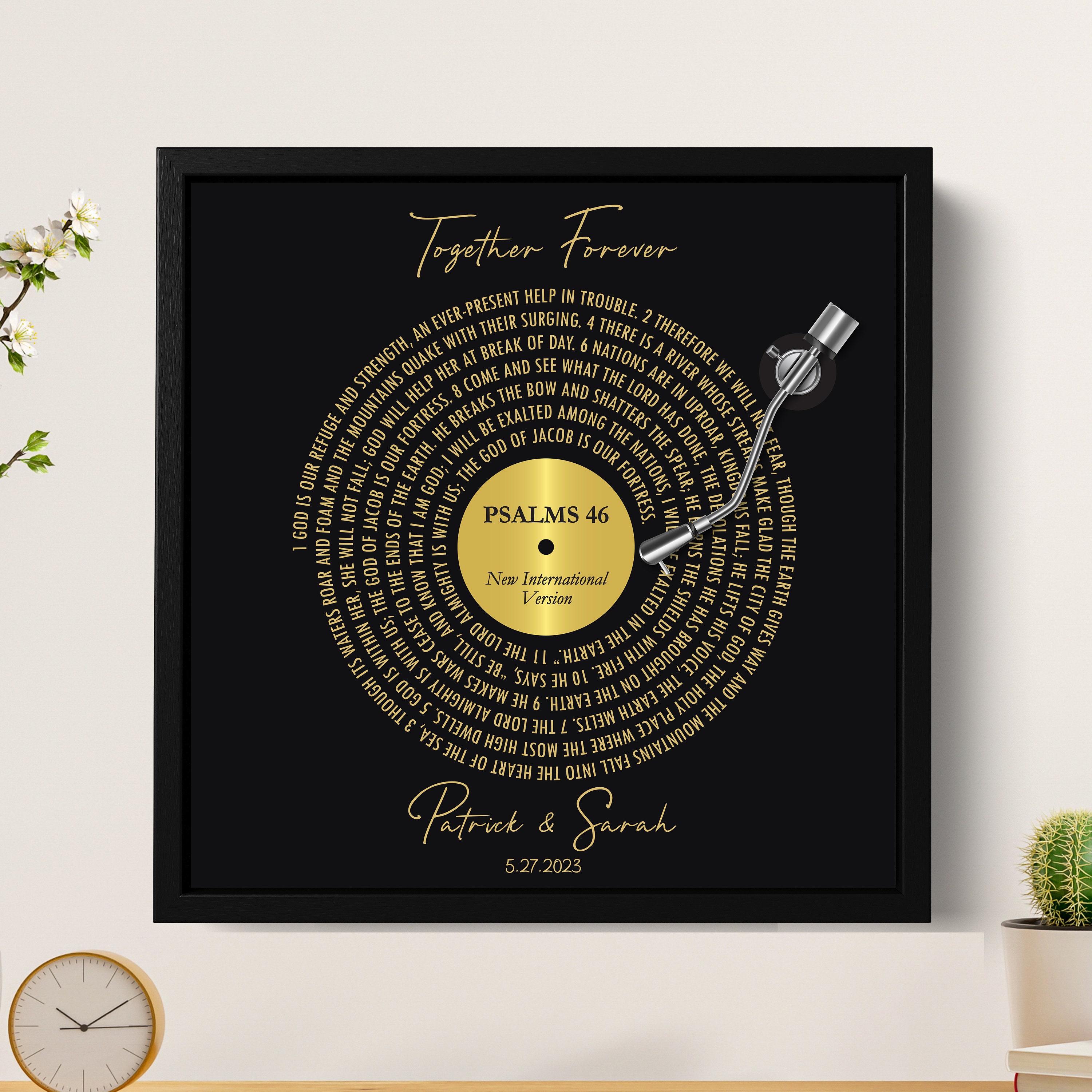 Framed Bible Chapter Anniversary and Wedding Gift Canvas Print in Vinyl ...