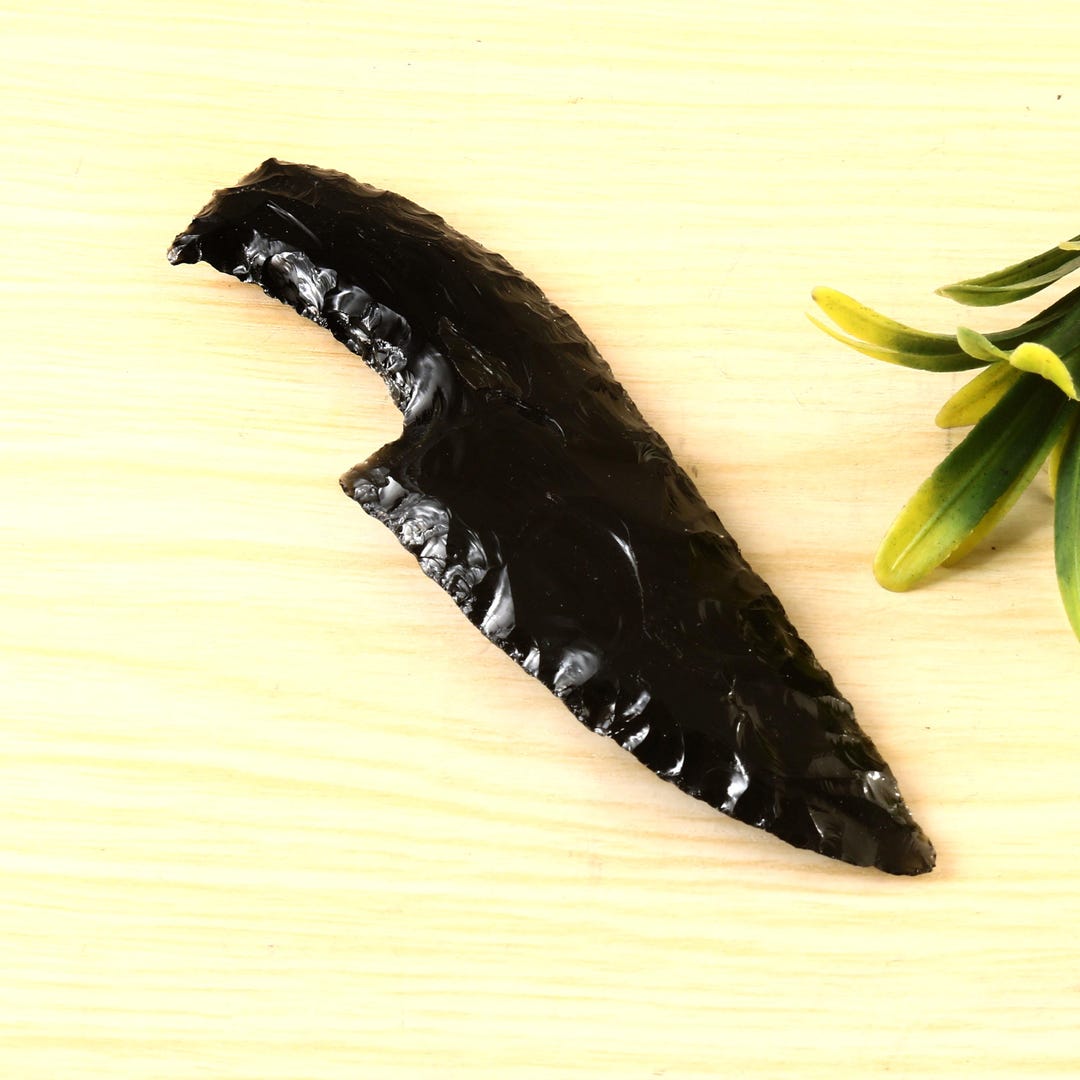 Beautiful Black Obsidian Athame Obsidian Knife, Handmade Stone Knife ...