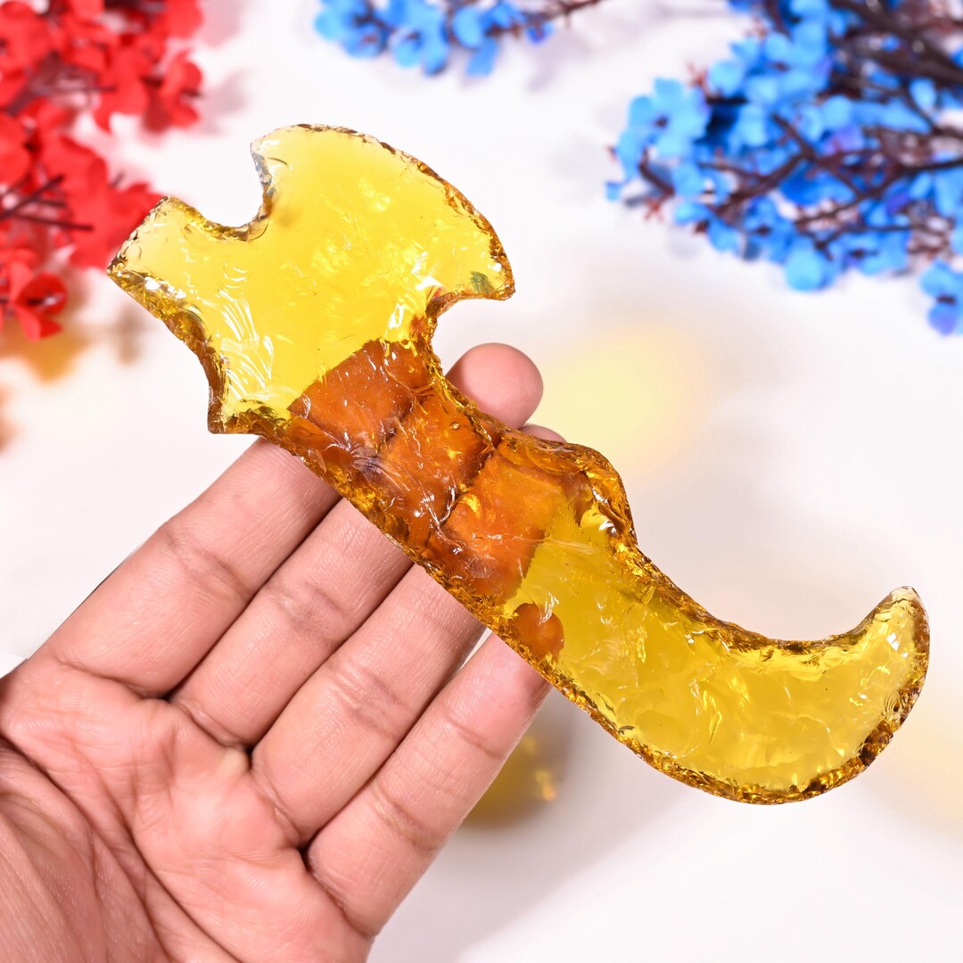 Beautiful Rare Yellow Glass Sharp Axe Heads Stone Axe Glass Axe Hand ...