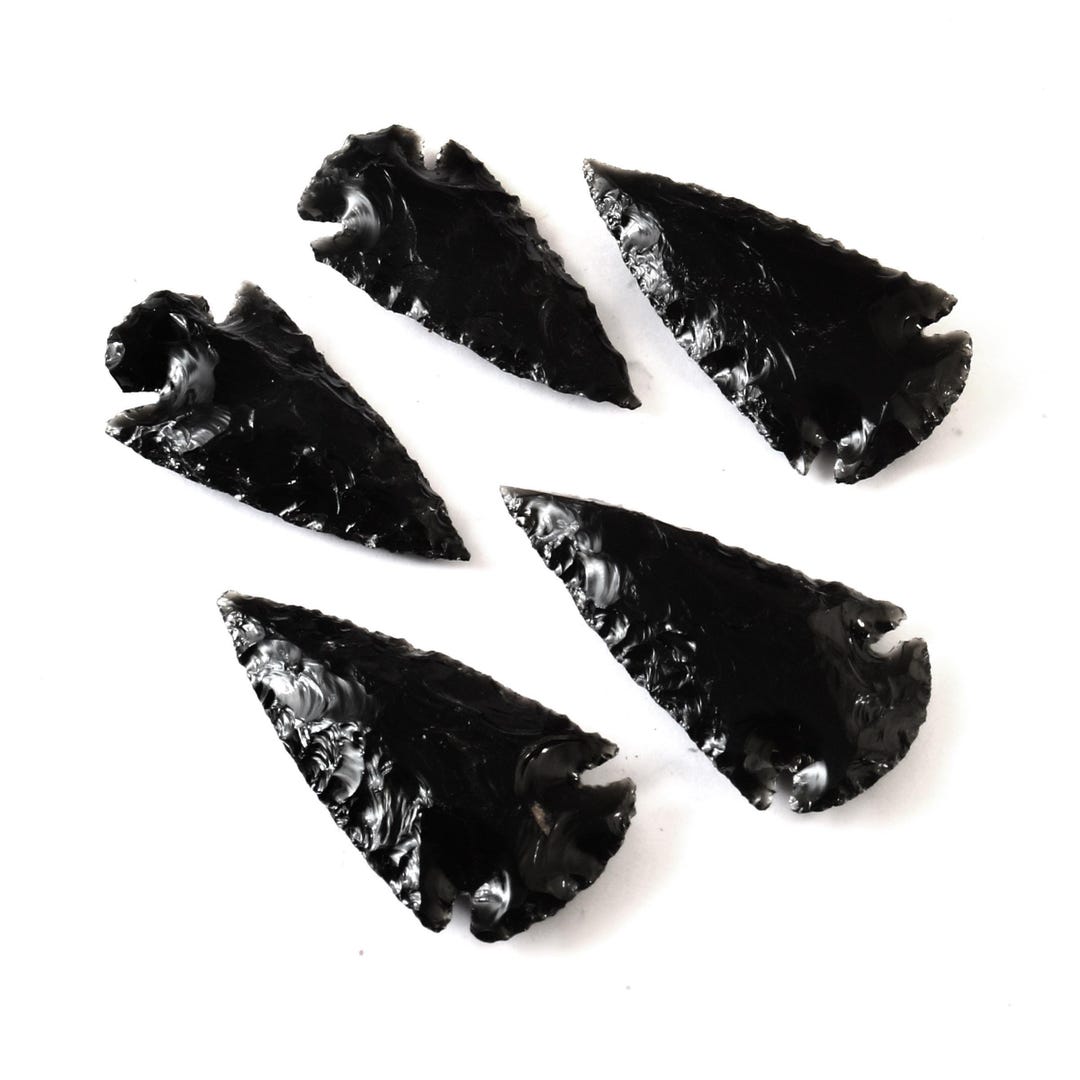 2" to 2.5" Inches Black Obsidian Arrowhead - Arrow Decor - Healing ...