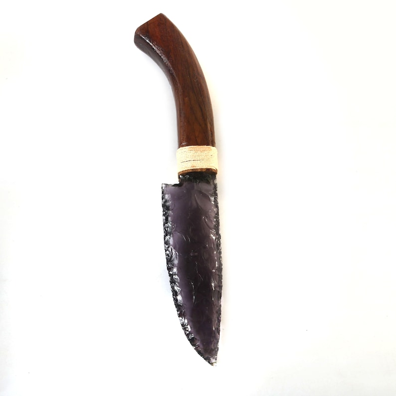 10" New Rare Handle Purple Obsidian Crystal Glass Knife Daggers Gifted ...