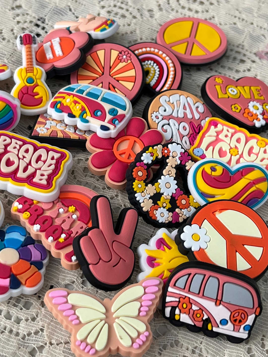 Retro Hippie Croc Charms - Etsy