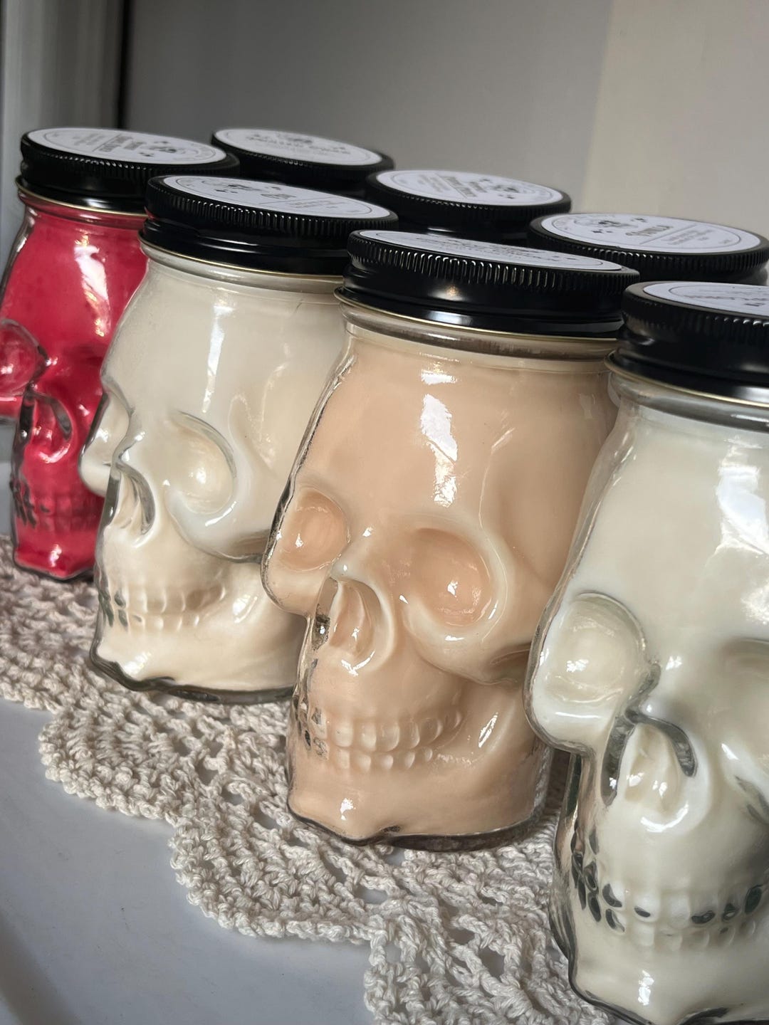 Skull Mason Jar Candles | Pick Your Scent | Halloween/fall Gifts and ...
