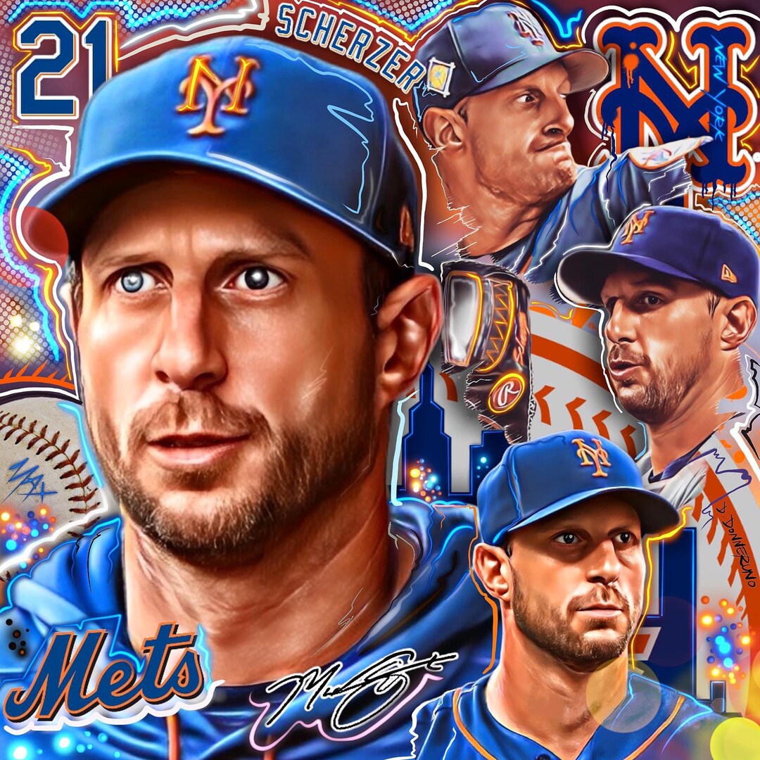 MAX SCHERZER PORTRAIT - Etsy