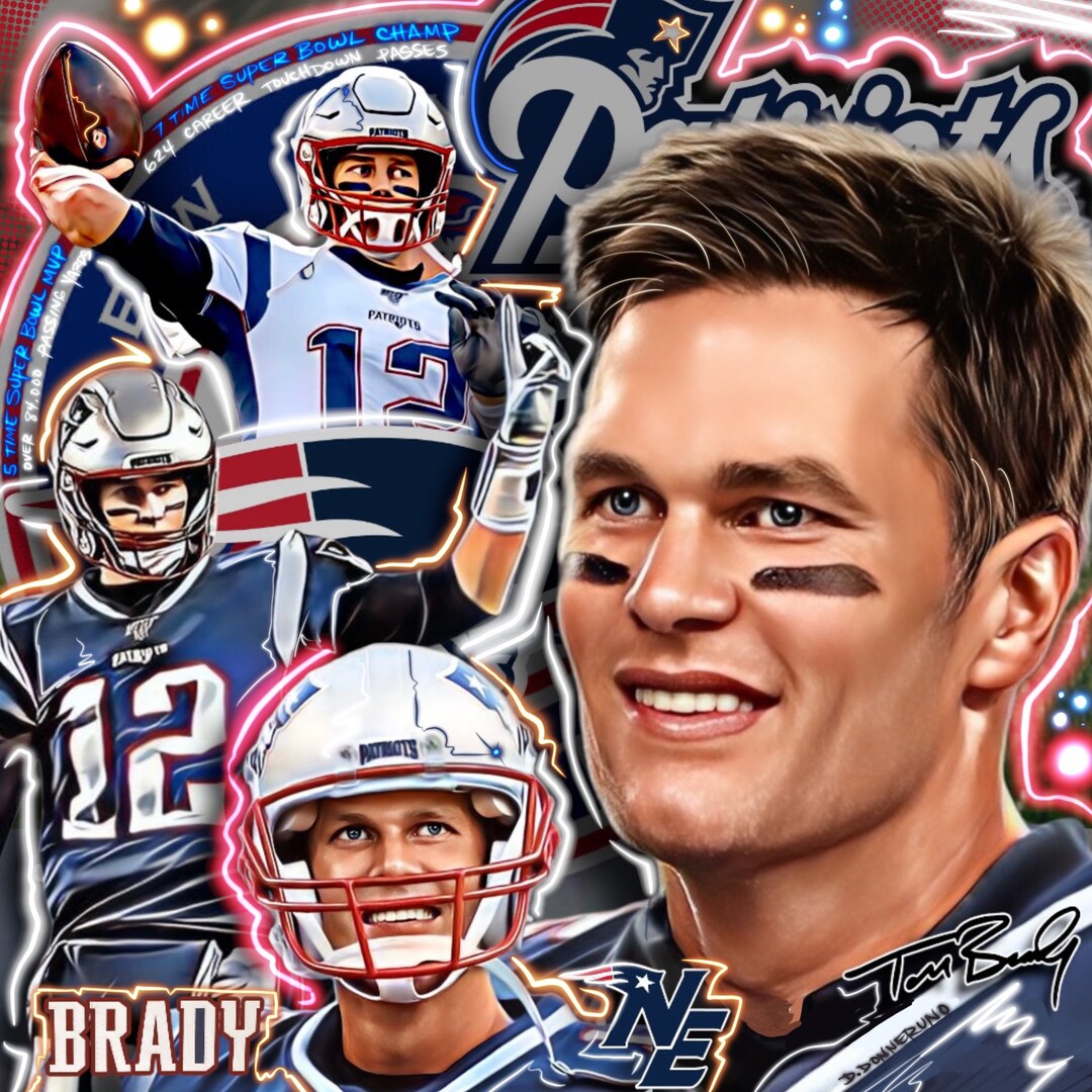 TOM BRADY PORTRAIT - Etsy