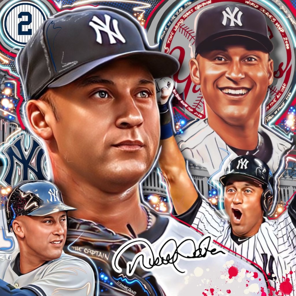 Derek Jeter Portrait - Etsy