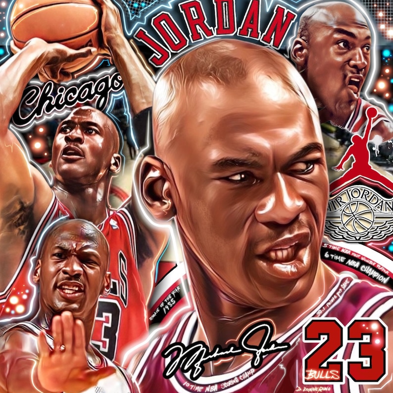 MICHAEL JORDAN PORTRAIT - Etsy
