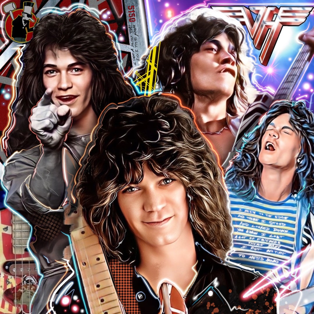 EDDIE VAN HALEN Portrait - Etsy
