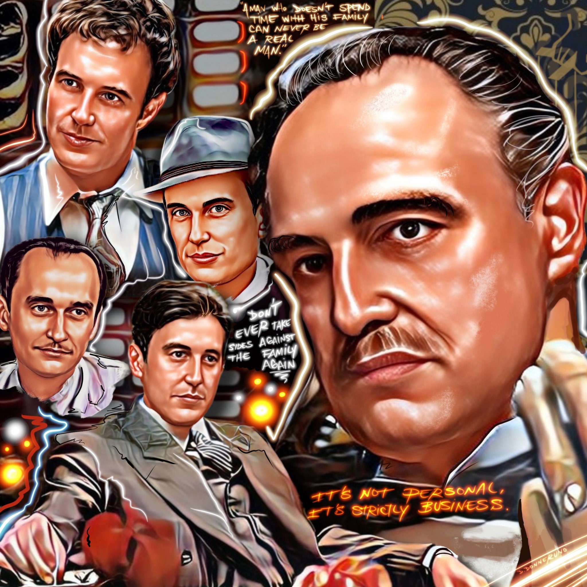 The GODFATHER PORTRAIT - Etsy