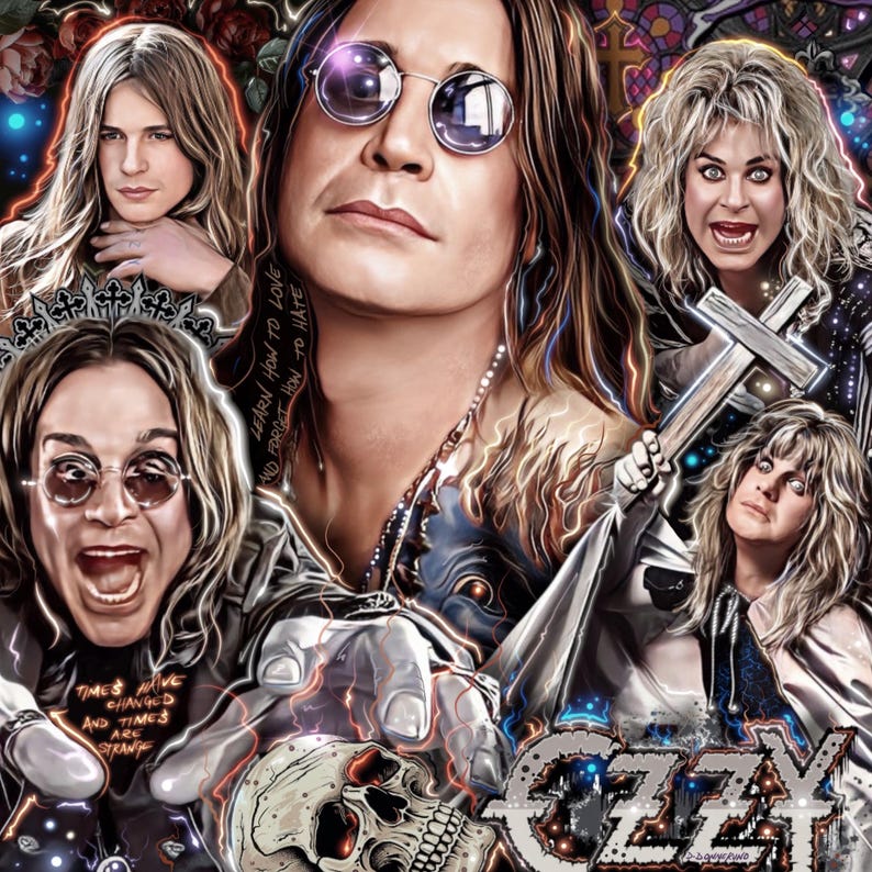 OZZY OZBOURNE Portrait - Etsy