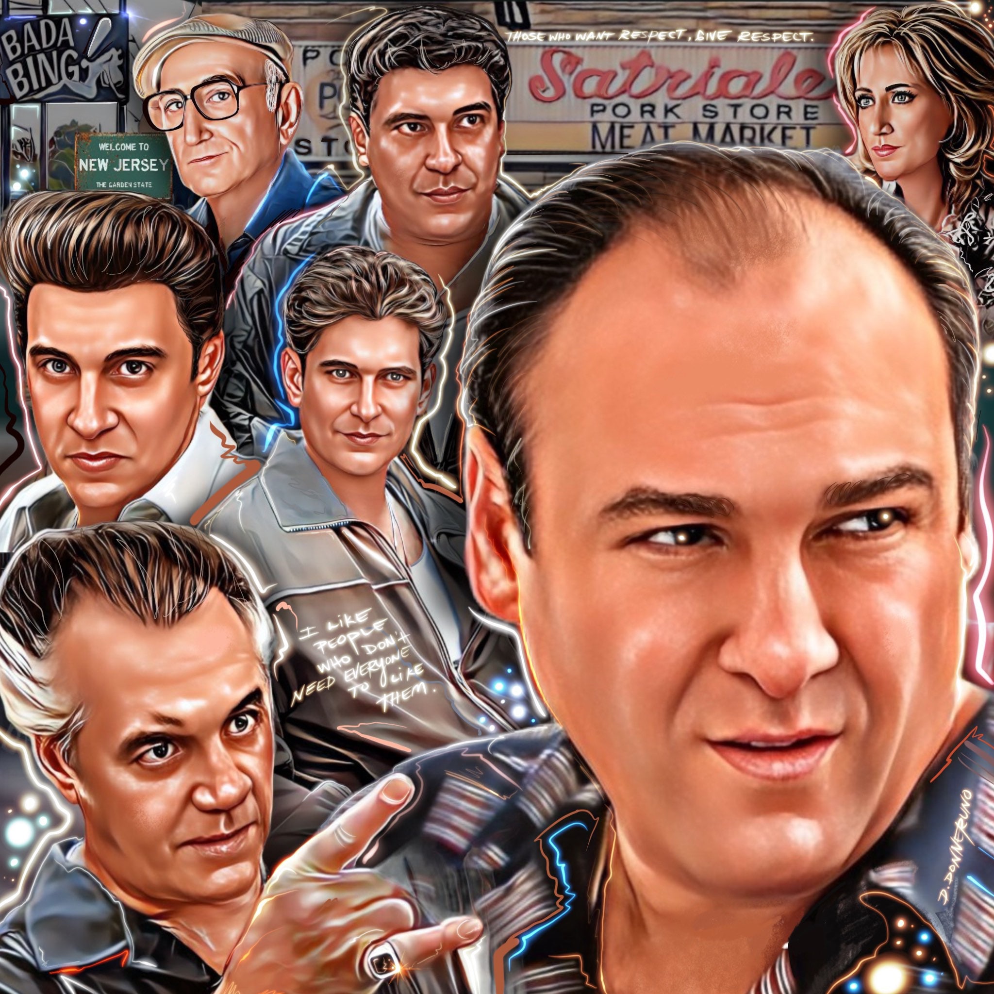 THE SOPRANOS Portrait - Etsy