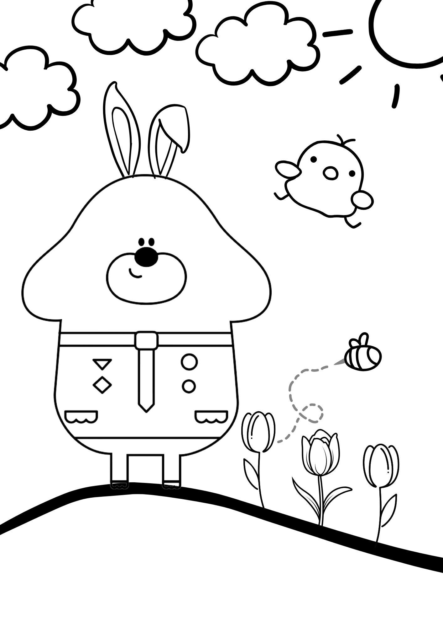 Easter Duggee Colouring Sheets. Personalisation Available - Etsy