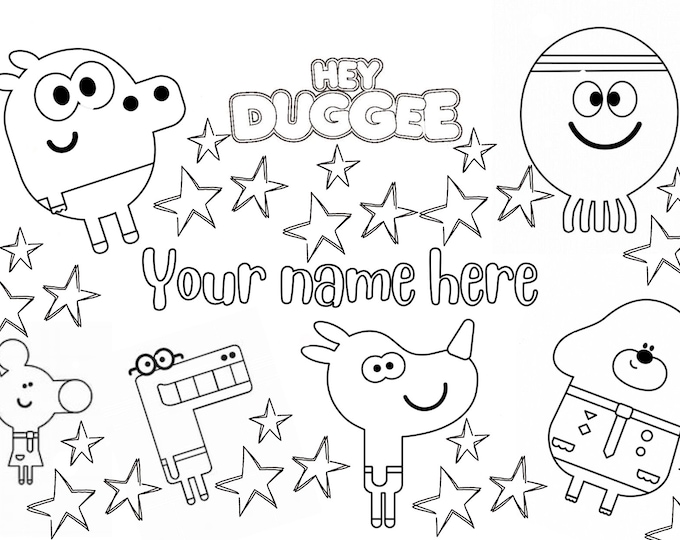 Hey Duggee Colouring Sheet Instant Download Colouring Page - Etsy UK