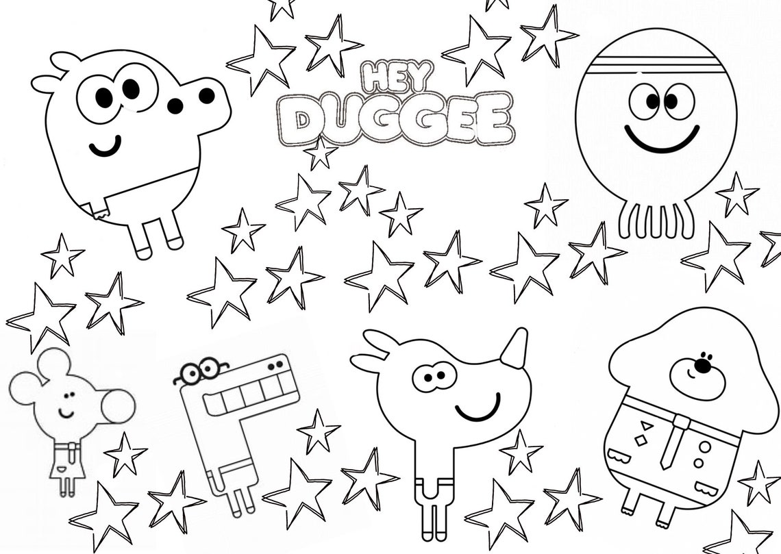 Hey Duggee Colouring Sheet Instant Download Colouring Page - Etsy UK