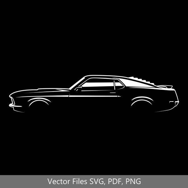 Mustang 1970 Mach1 Svg - Etsy