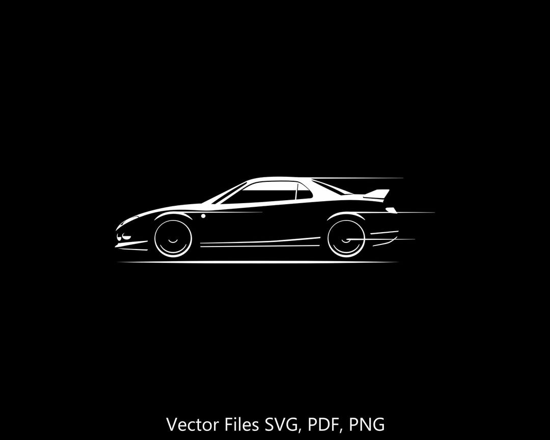 FTO 1995 Silhouette Illustration Digital Drawing Vector Graphic Clipart ...