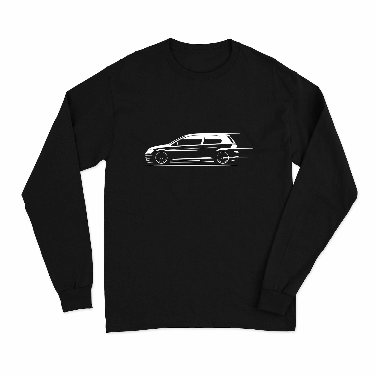 Golf R MK7 GTI 2017 Silhouette Illustration Digital Drawing Vector ...