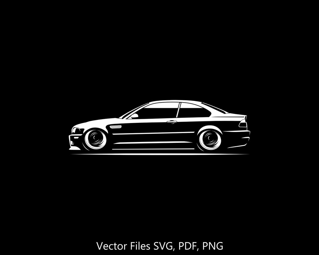 2000-2006 M3 E46 Generation Car Silhouette Illustration Digital Drawing ...