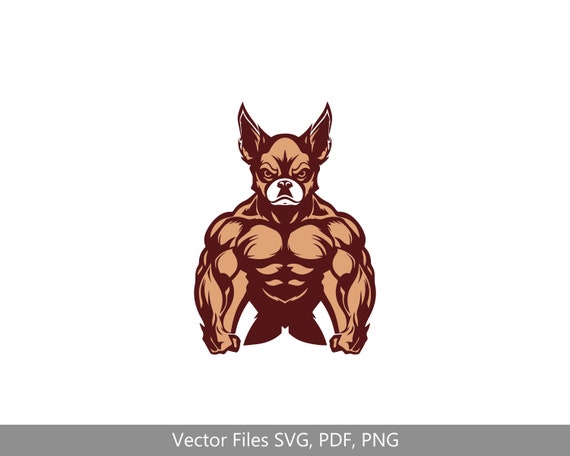 Muscle Dog Clip Art