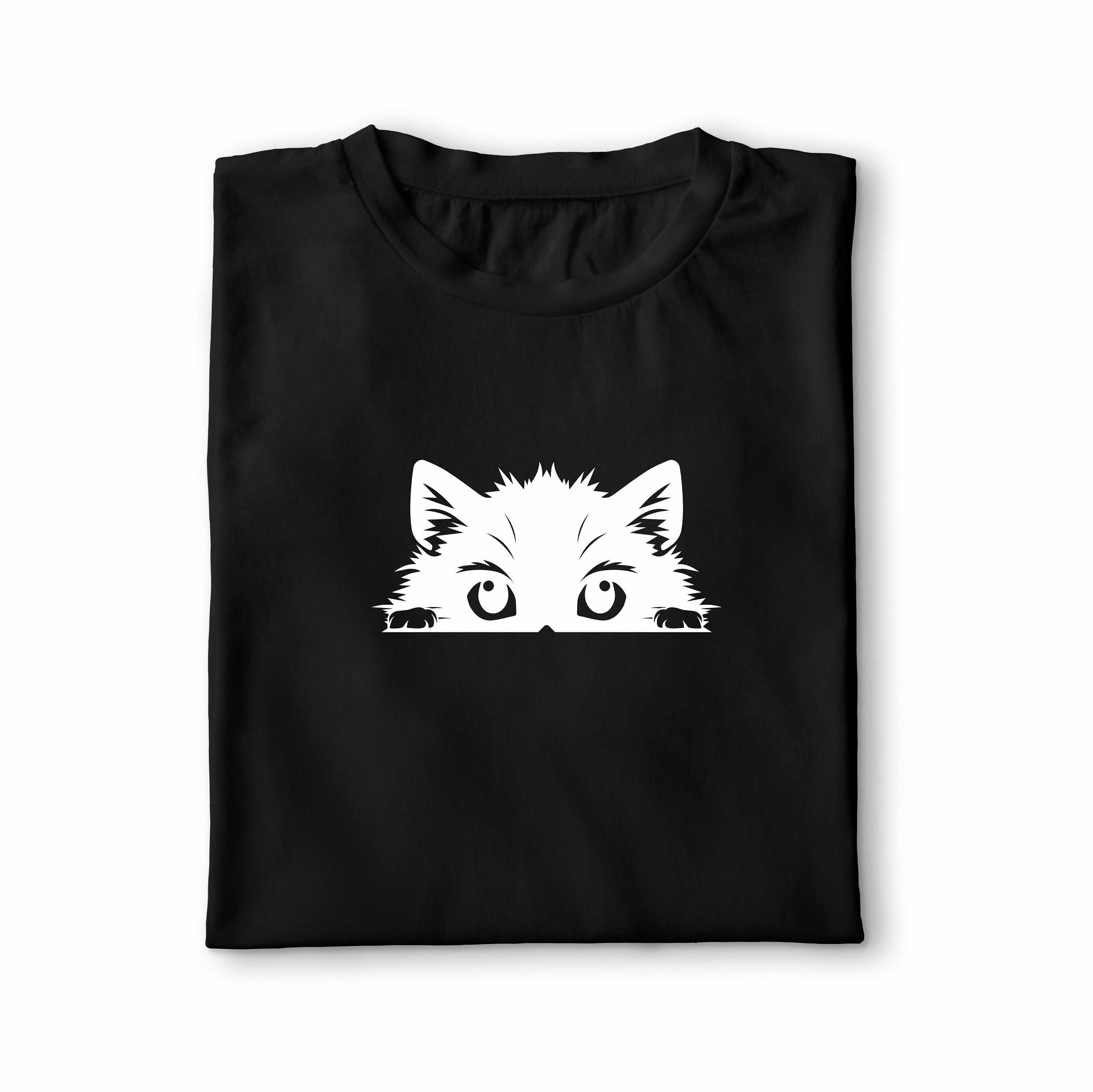 Peeking Cat Illustration Digital Drawing Vector Graphic Clipart for ...