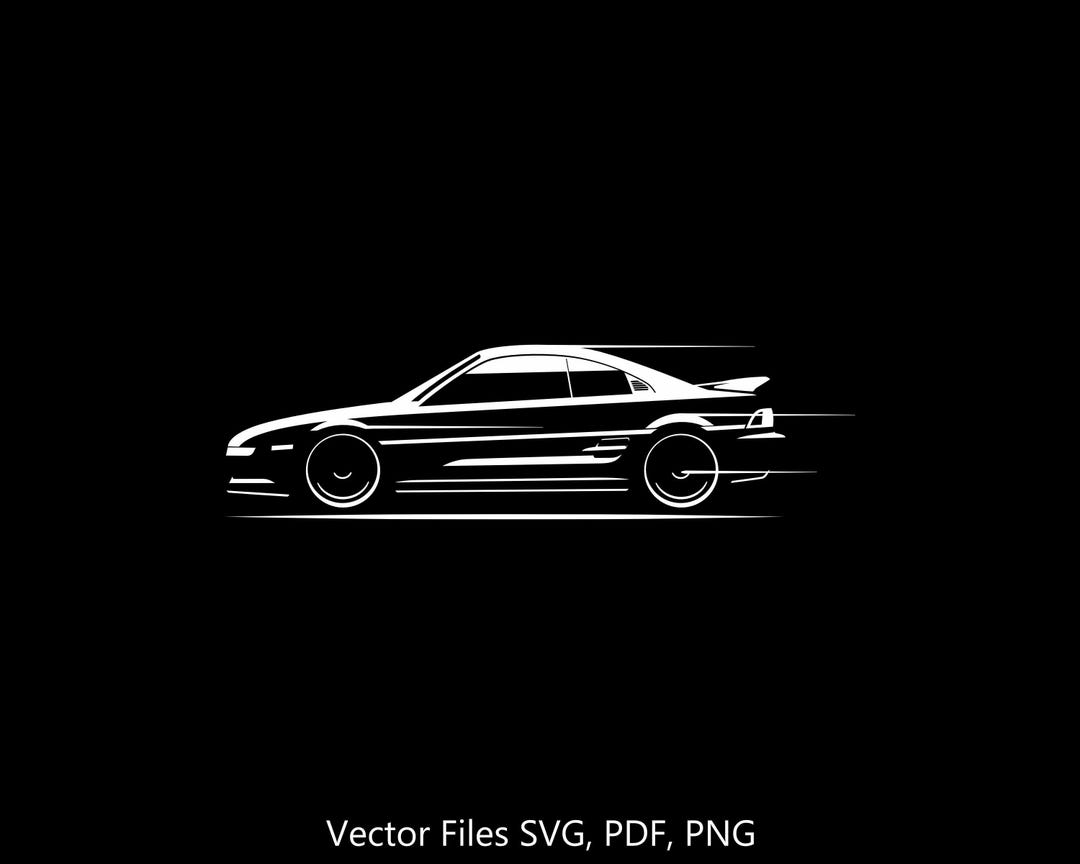 MR2 1995 Silhouette Illustration Digital Drawing Vector Graphic Clipart ...