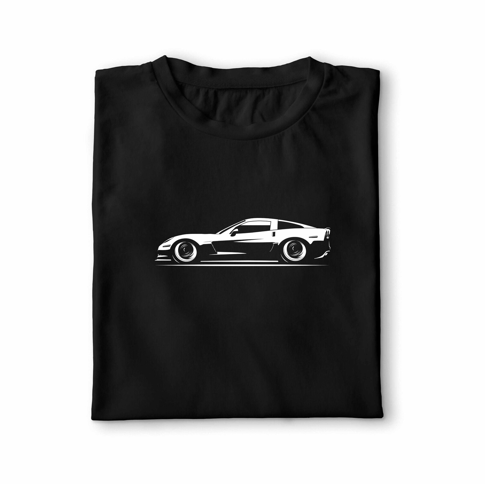 2005-2013 Corvette C6 Car Silhouette Illustration Digital Drawing ...