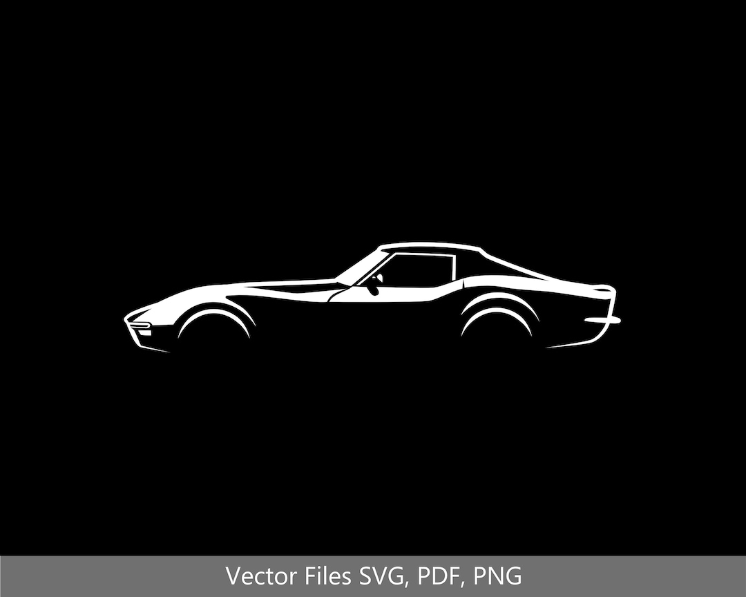 C3 Corvette Silhouette Vector Graphic Clipart Image for Cricut - Etsy