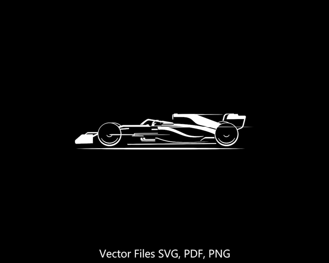 Formula One F1 Silhouette Illustration Digital Drawing Vector Graphic ...