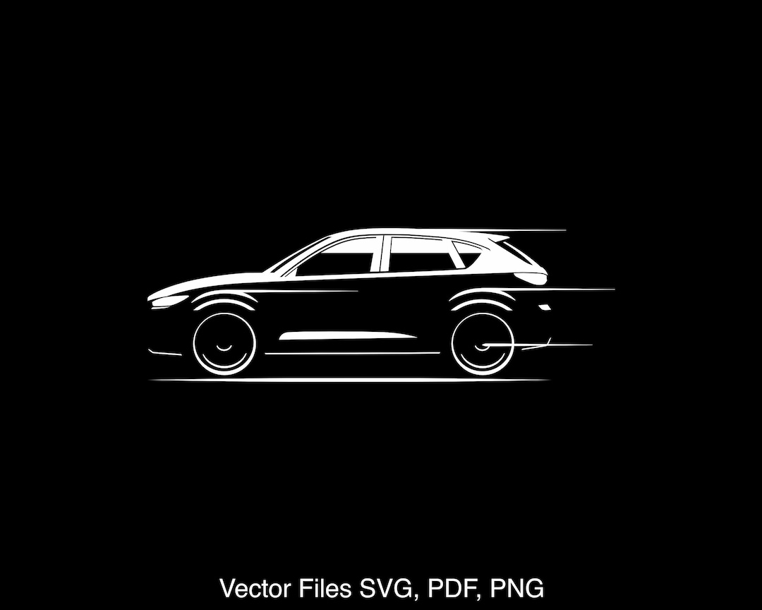 CX-5 2025 Silhouette Illustration Digital Drawing Vector Graphic ...