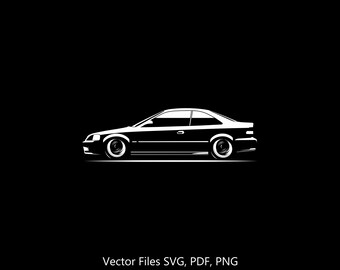 Civic EK9 Silhouette Vector Graphic Clipart for Cricut Png Pdf Svg - Etsy