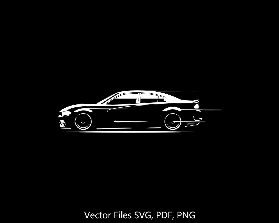 Charger 392 Scat Pack 2021 Silhouette Illustration Digital Drawing ...