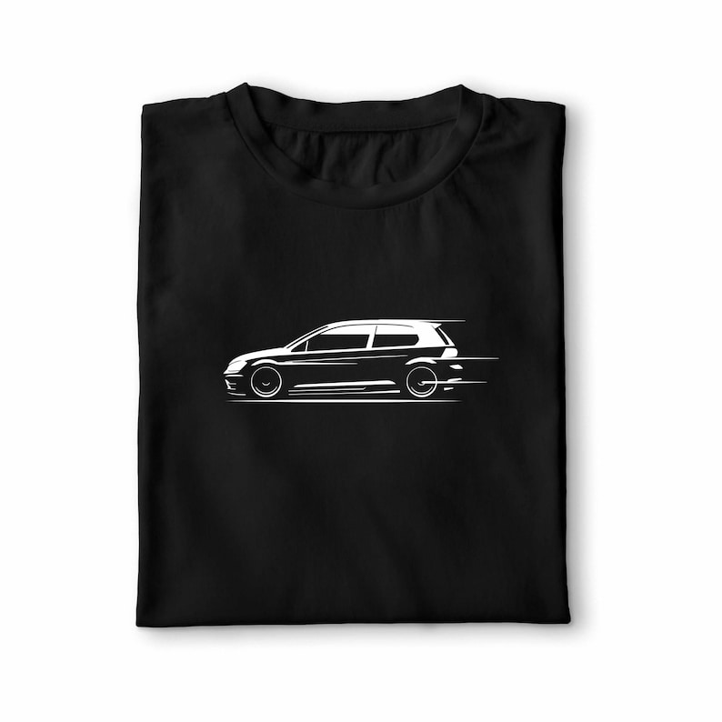 Golf R MK7 GTI 2017 Silhouette Illustration Digital Drawing Vector ...