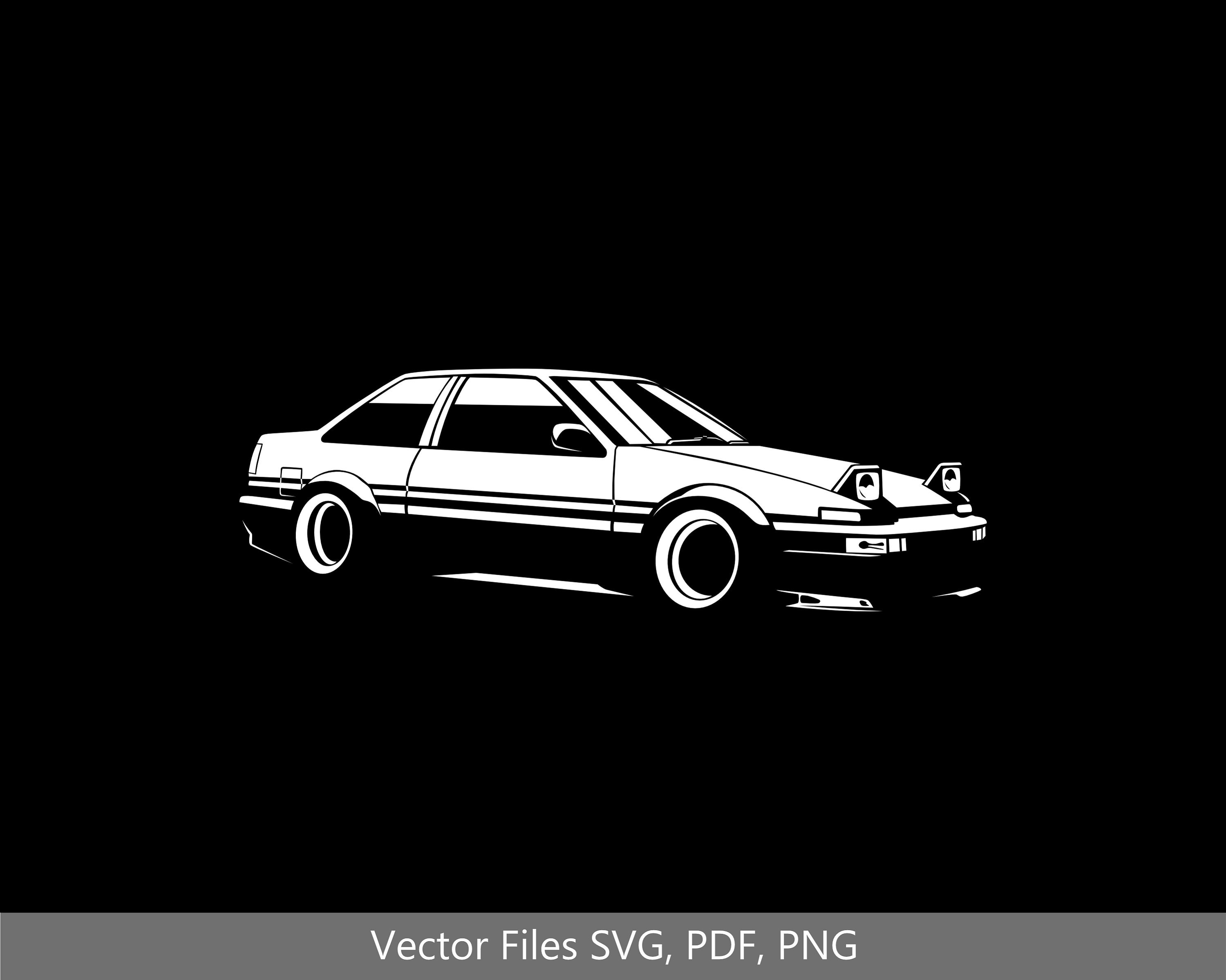AE86 Silhouette Vector Graphic Clipart Image for Cricut Png - Etsy ...