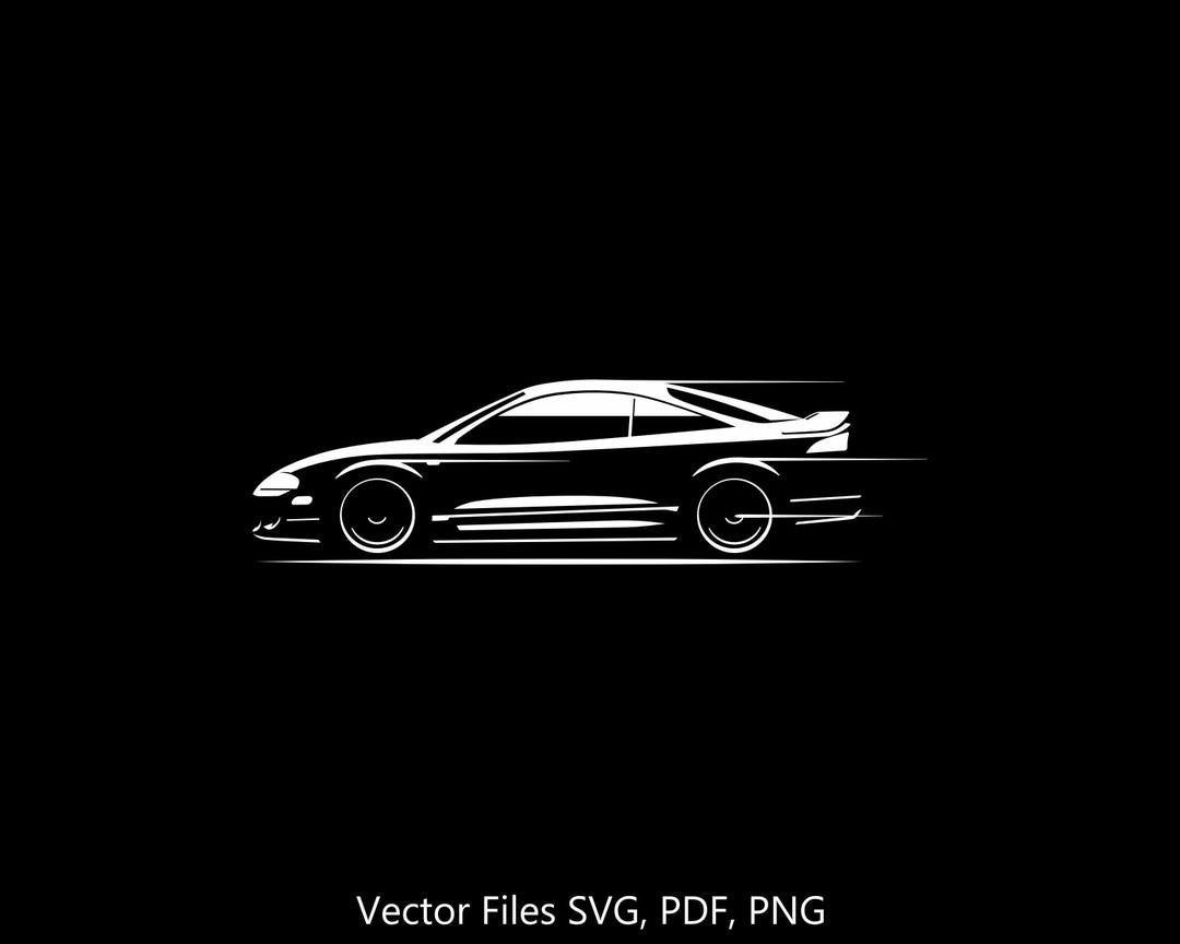Eclipse 1995 Silhouette Illustration Digital Drawing Vector Graphic ...