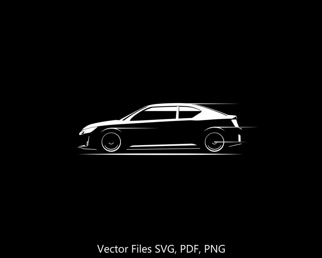Scion TC 2015 Silhouette Illustration Digital Drawing Vector Graphic ...
