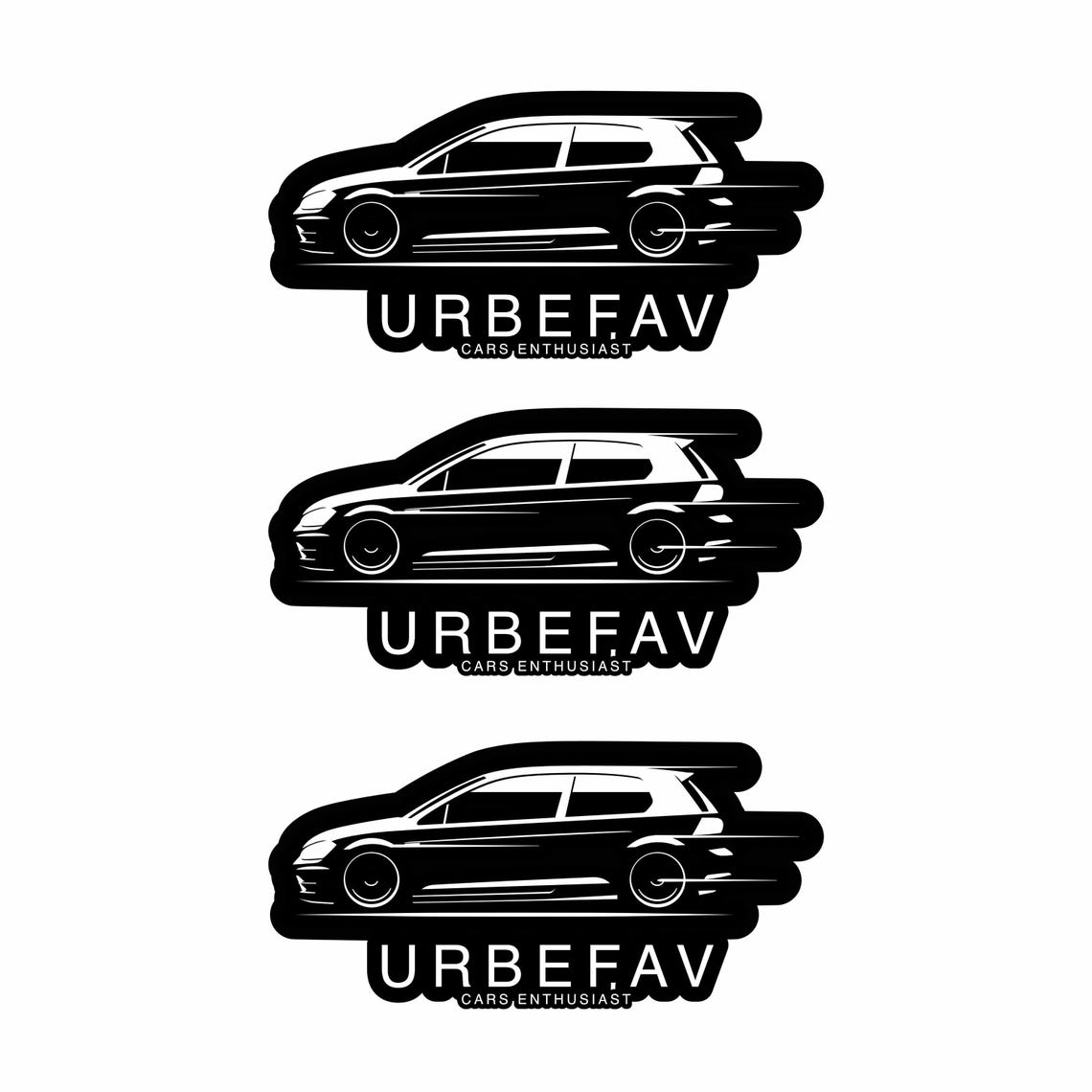 Golf R MK7 GTI 2017 Silhouette Illustration Digital Drawing Vector ...