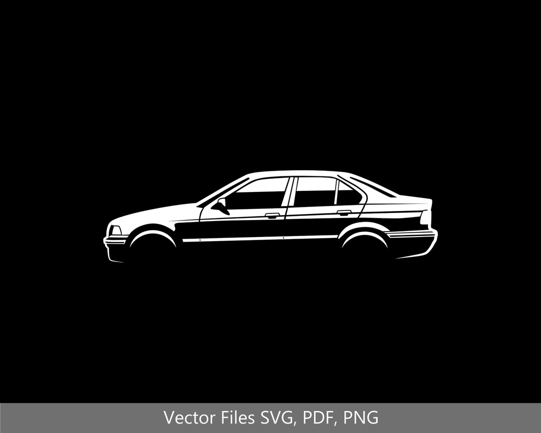 E36 Sedan Silhouette Vector Graphic Clipart Image for Cricut - Etsy