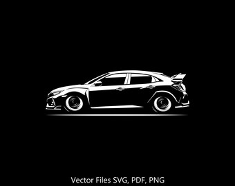 Civic Type R Silhouette Vector Graphic Clipart for Cricut Png Pdf Svg ...
