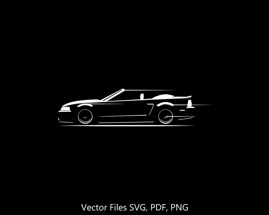 Mustang SVT Cobra Convertible 2003 Silhouette Illustration Digital ...